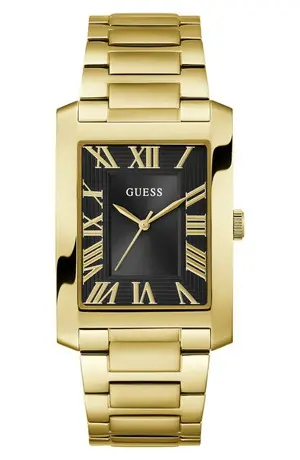 Guess Clyde Tone Bracelet Tank Watch - Gold