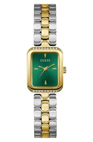 Guess Isla Tank Two-tone Bracelet Watch - Gold