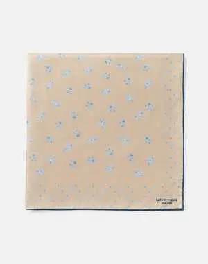 Lafayette 148 New York Ditsy Floral Print Silk Square Scarf - Natural Multi