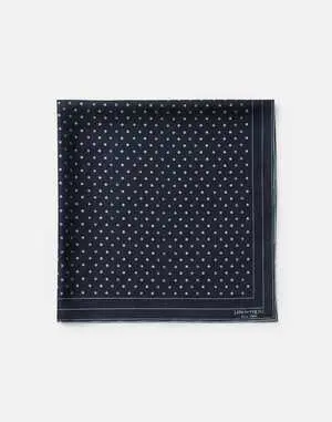 Lafayette 148 New York Polka Dot Print Silk Twill Square Scarf - Ink Multi