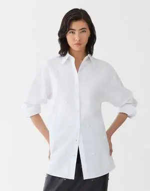 Lafayette 148 New York Shirt Tail Hem Tops