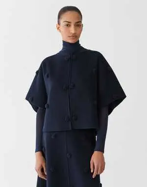 Lafayette 148 New York Wool Cashmere Polka Dot Jacket