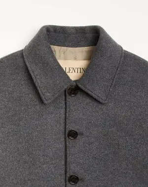 Valentino Garavani Wool And Cashmere Jacket - Dark Grey