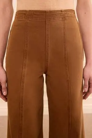 Ulla Johnson The Bianca Wide Leg Seamed Jean