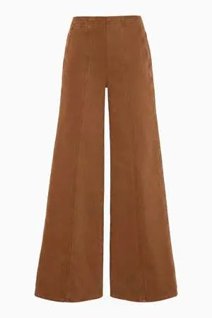Ulla Johnson Bianca Wide Leg Seamed Jeans - Umber
