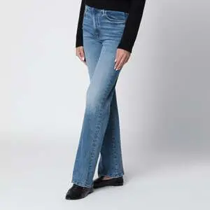MOTHER The Kick It Jeans In Medium Blue Washed Denim
