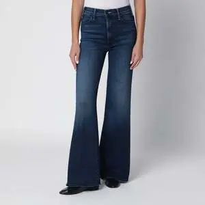 MOTHER The Hustler Roller Sneak Jeans In Dark Denim - Blue