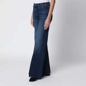 MOTHER The Hustler Roller Sneak Jeans In Dark Denim - Blue