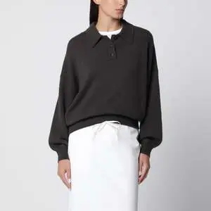 LISA YANG Dark Green Etta Cashmere Sweater - Grey