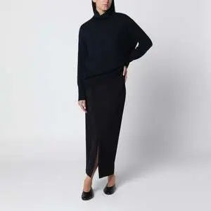 LISA YANG Heidi Turtleneck Sweater In Navy Cashmere