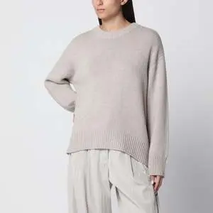 LISA YANG Noor Crewneck Sweater In Sand Cashmere - Beige