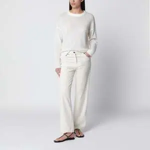 LISA YANG Cream Lova Cashmere And Silk Sweater