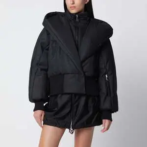 Attico Quilted Cotton-blend Puffer Jacket - Black