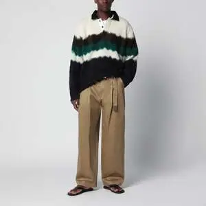 Sacai Cotton Twill Trousers With Belt