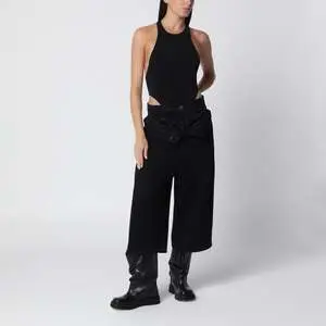 Attico Wide-leg Jeans Embellished With Crystals