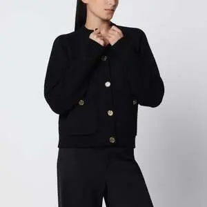TOTEME Organic Cotton Cardigan - Black