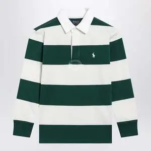 Polo Ralph Lauren Striped Long Sleeve Polo Shirt - Green