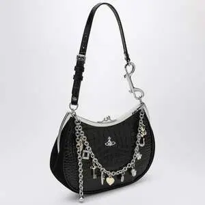 VIVIENNE WESTWOOD Croc-effect Patent Leather Charm Bag
