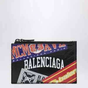 Balenciaga Large Leather Cash Coin Purse - Black