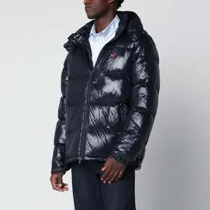 Polo Ralph Lauren Navy Glossy-finish Nylon Down Jacket - Blue