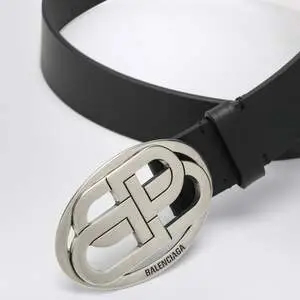 Balenciaga Leather Oval Bb Belt