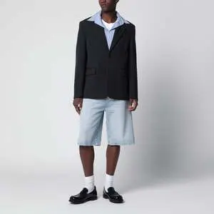 Balenciaga Dark Hybrid Overshirt In Wool Twill