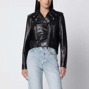 Balenciaga Leather Biker Jacket - Black
