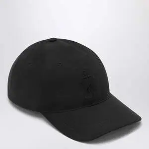JW Anderson Waxed Cotton Baseball Cap - Black