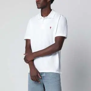 AMI Paris Ami De Coeur White Polo Shirt White