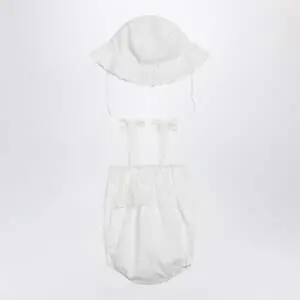 Chloé Cotton Romper And Hat Set