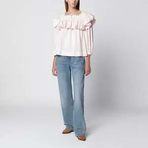 Chloé Cotton Ruffle Blouse
