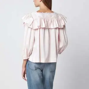Chloé Cotton Ruffle Blouse