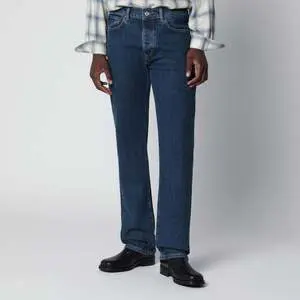 JEANERICA Vintage-effect Dark Wash Denim Jeans - Blue