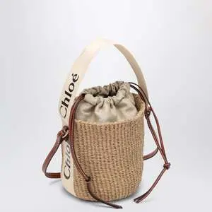 Chloé Small Woody Raffia Bucket Bag