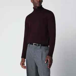 DRUMOHR Navy Wool Turtleneck Sweater - Black