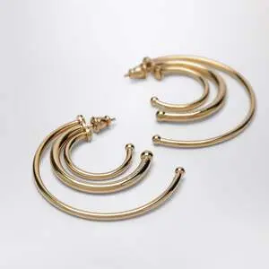 PANCONESI Gold-tone Multi-hoop Earrings - Metal