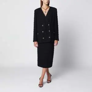 Alessandra Rich Bouclé Tweed Midi Skirt