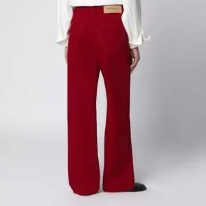 AMI Paris Ruby Cotton Twill Jeans - Red
