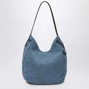 JW Anderson Small Bulb Bag In Blue Beads And Calf Leather