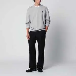 AMI Paris De Coeur Crewneck Sweatshirt - Grey