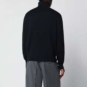 AMI Paris Navy Turtleneck Sweater De Coeur