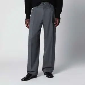AMI Paris Tailored Wool Trousers - Grey