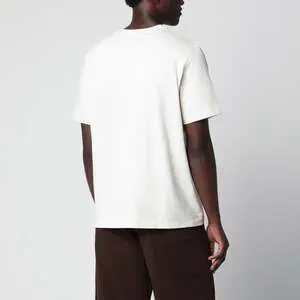 JW Anderson Circular T-shirt In Ecru Cotton