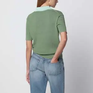 JW Anderson Cotton-blend Waffle-knit Polo Shirt - Green