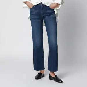 MOTHER The Lil Kick It Jeans In Dark Washed Denim - Blue