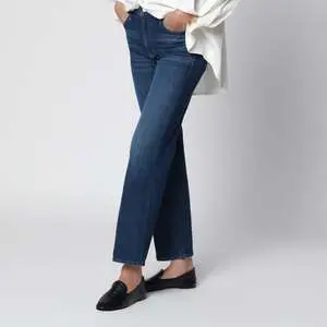 MOTHER The Lil Kick It Jeans In Dark Washed Denim