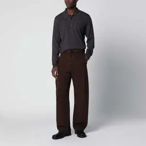 LEMAIRE Wide-leg Cotton Denim Trousers With Belt