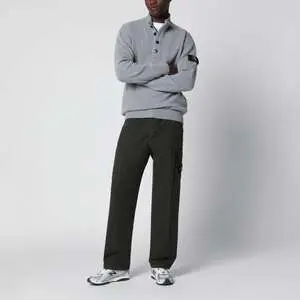 Stone Island Loose Fit Cotton Ripstop Cargo Trousers