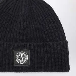 Stone Island Wool Beanie With Compass Patch