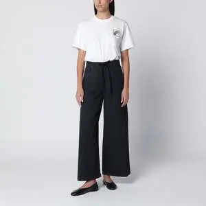 MAISON MARGIELA Wide-leg Cropped Jeans In Washed Denim